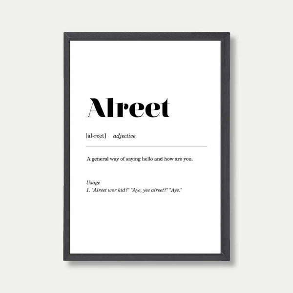 Alreet Geordie Definition Print – Veranito