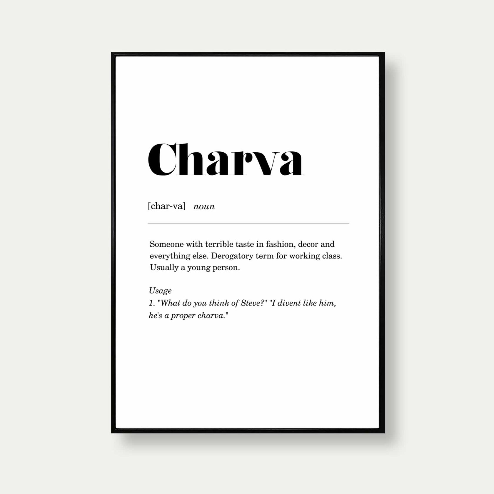 Charva Geordie Definition Print – Veranito