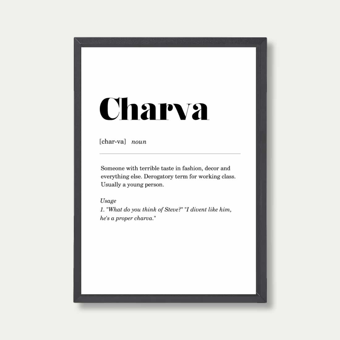 Charva Geordie Definition Print – Veranito