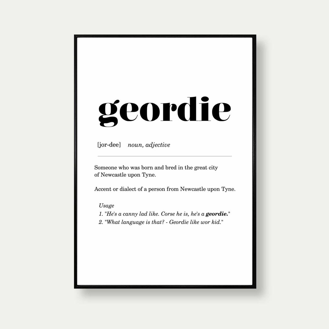 Geordie Prints | Geordie Dialect Wall Art & Posters | Veranito