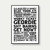 Geordie Prints | Geordie Dialect Wall Art & Posters | Veranito