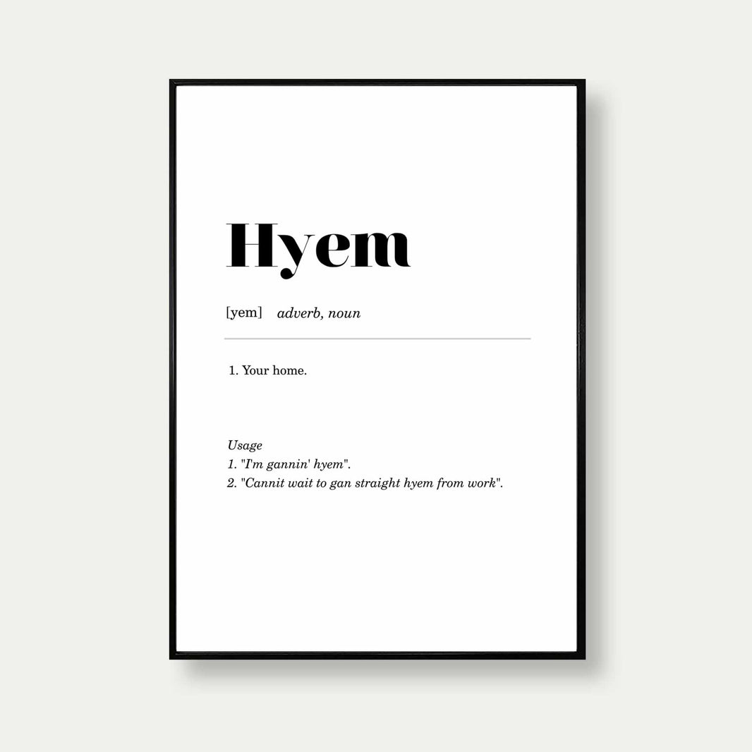 Geordie Prints & Wall Art | Geordie Definition Prints | Veranito