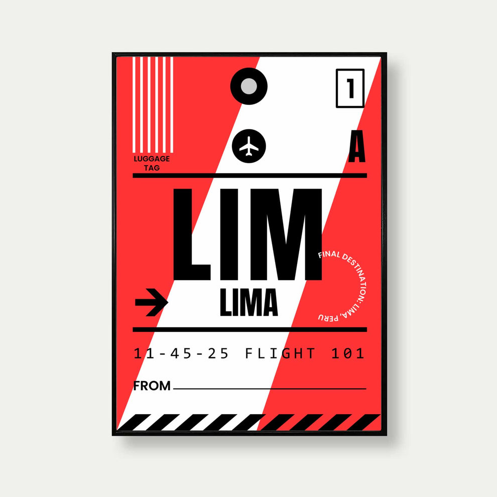 Lima Luggage Tag Poster Print – Veranito